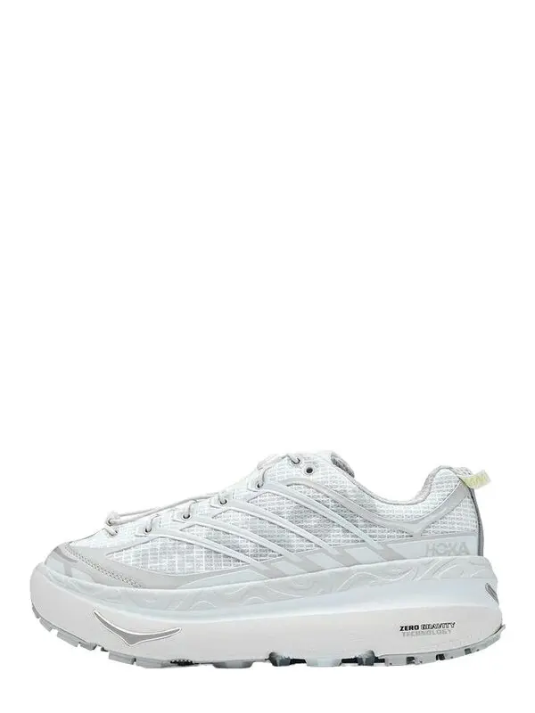 Hoka One One Mafate Origins Trail Running Shoes - White/gray