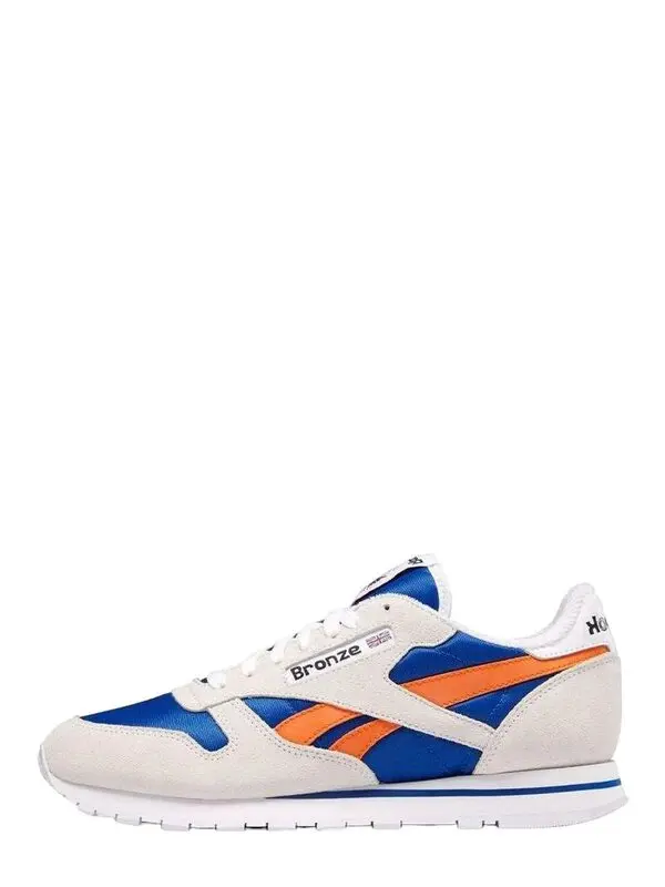 REEBOK Bronze 56k X Classic Leather Sneakers - White/blue/orange