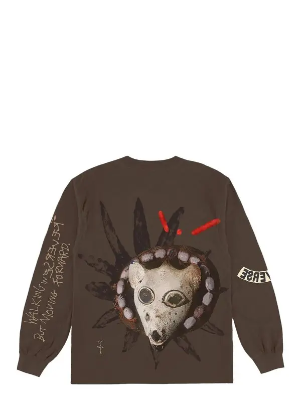 TRAVIS SCOTT Reverse Jack Long Sleeve T-shirt - Brown