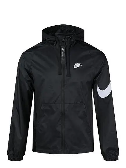 Nike Swoosh Full-zip Hooded Jacket - Black