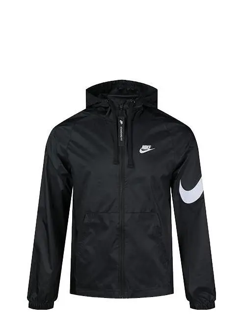 Nike Swoosh Full-zip Hooded Jacket - Black