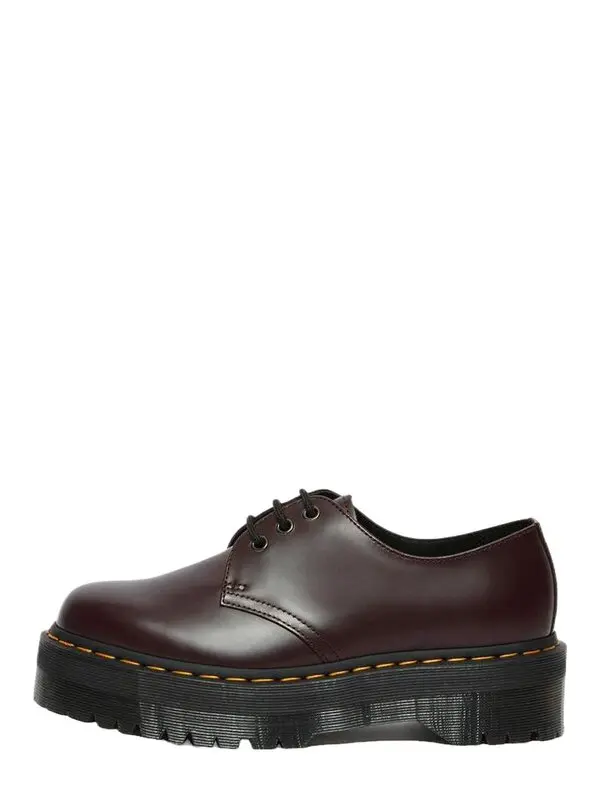 Dr. Martens 1461 Smooth Leather Platform Lace-up Shoes - Wine Red
