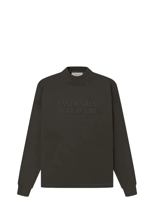 Fear Of God Ss23 Relaxed Crewneck Logo Sweater 'off-black - Black/grey
