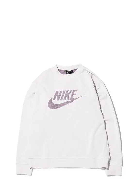 Nike Logo Fleece Crewneck Sweatshirt - Light Grey