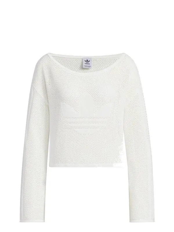Adidas Summer Knit Sheer Long Sleeve Top - White