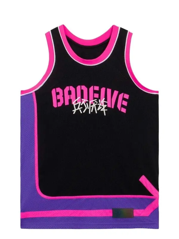 LI-NING Badfive Graphic Basketball Jersey - Black/pink/purple