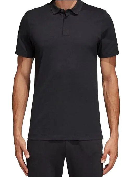 Adidas Mh Plain Casual Sports Short Sleeve Polo Shirt - Black