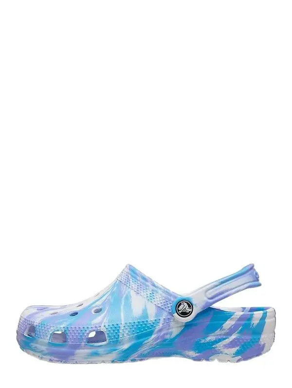 CROCS Classic Clog Marble Sports Sandals - White/blue