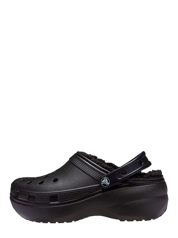 CROCS Classic Platform Lined Clog - Black