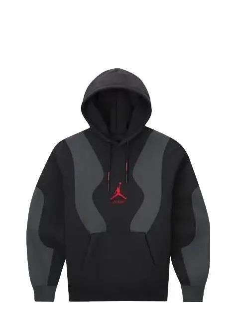 JORDAN X Off-white Embroidered Logo Hoodie - Black