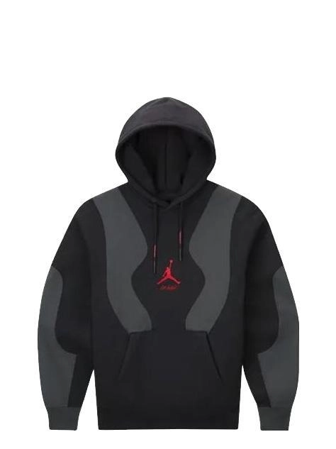 JORDAN X Off-white Embroidered Logo Hoodie - Black