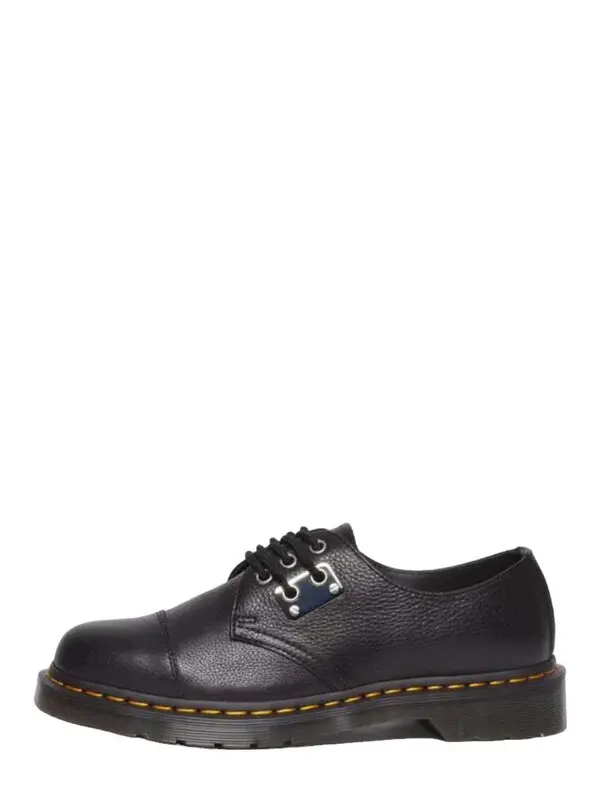 Dr. Martens 1461 Toe Plate Lunar Leather Oxford Shoes - Black