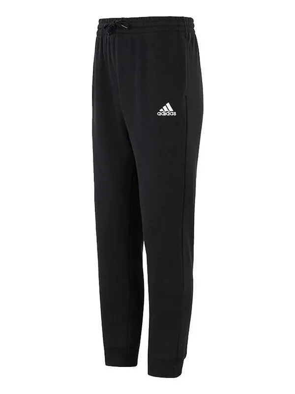 Adidas Logo Embroidered Solid Color Bundle Feet Sports Pants/trousers/joggers - Black