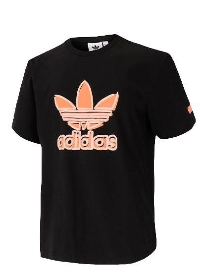Adidas Originals Casual Sports Round Neck Short Sleeve - Black