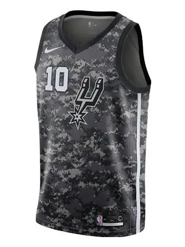 Nike Nba San Antonio Spurs Camouflage Jersey - Black