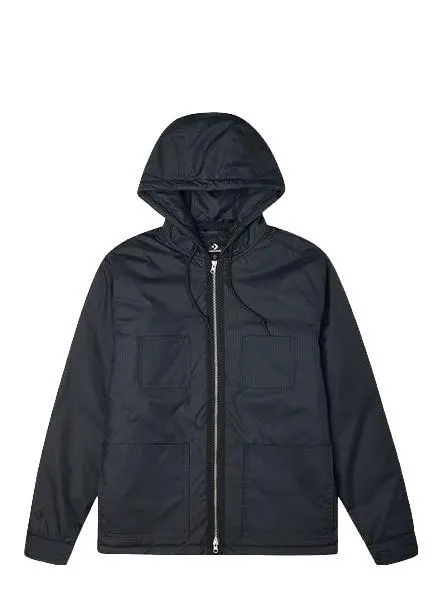 CONVERSE Hooded Padded Cargo Jacket - Black
