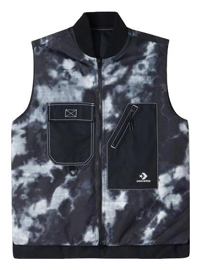 CONVERSE Reversible Padded Utility Vest - Black/multi-color