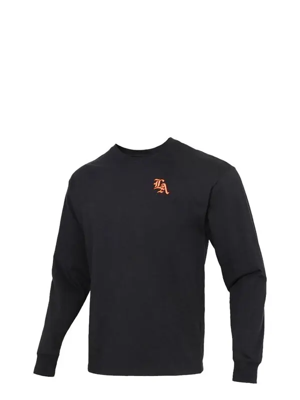 Nike Lebron Embroidered Crew-neck Long Sleeve - Black