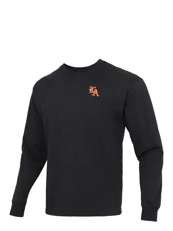 Nike Lebron Embroidered Crew-neck Long Sleeve - Black