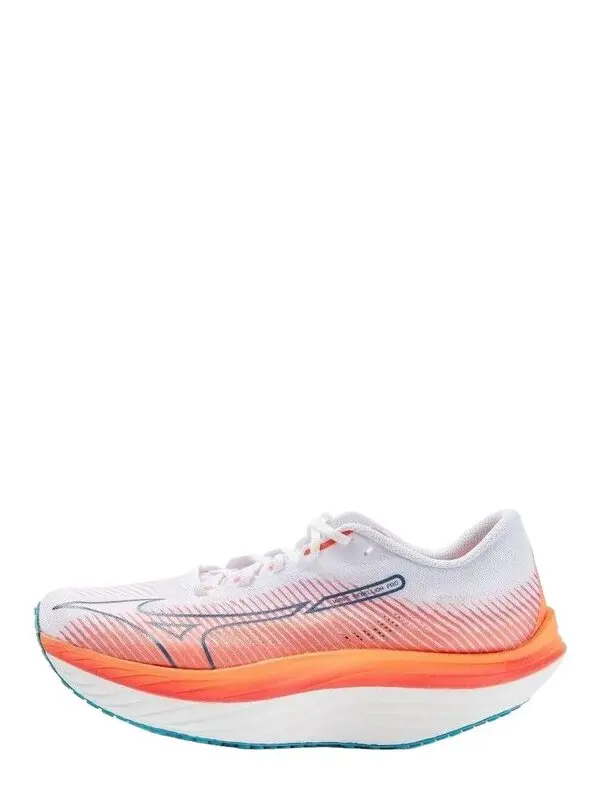 Mizuno Wave Rebellion Pro Running Shoes - White/orange
