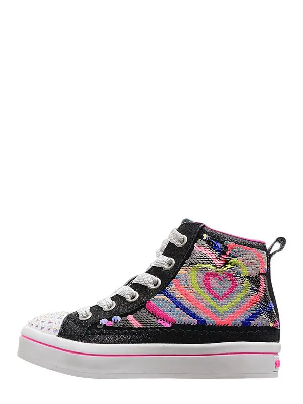 Sketchers Twi-lights 2.0 Heartbeatz High Top Sneakers - Black/multi
