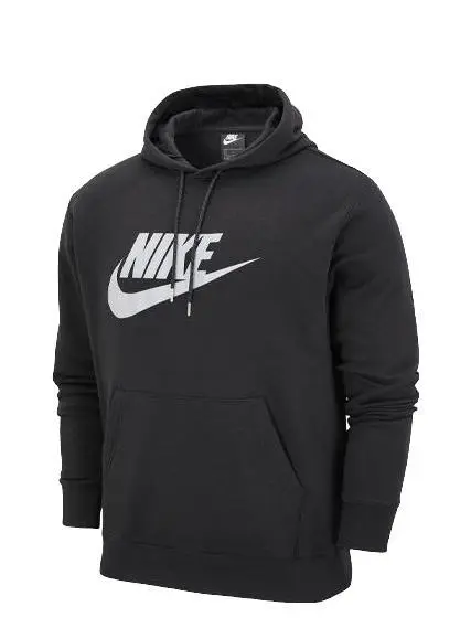 Nike Casual Alphabet Logo Fleece Hoodie - Black