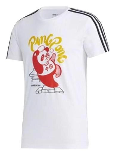 Adidas Neo Panda 3-stripes Graphic T-shirts 'white Red - White/red