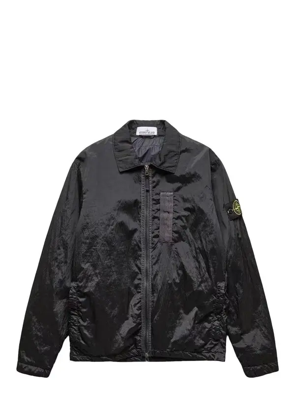 Stone Island Compass Patch Zipped Jacket - Black