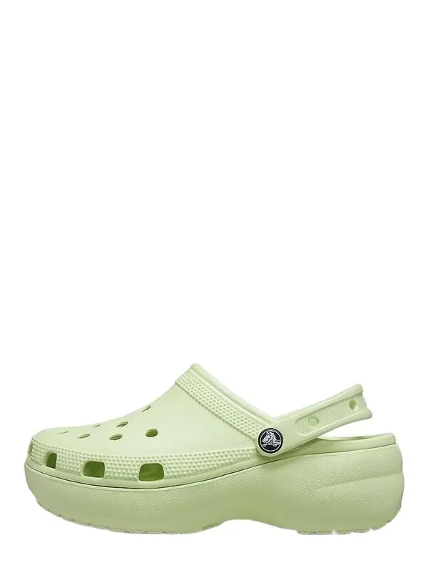 CROCS Classic Platform Clogs - Celery Green