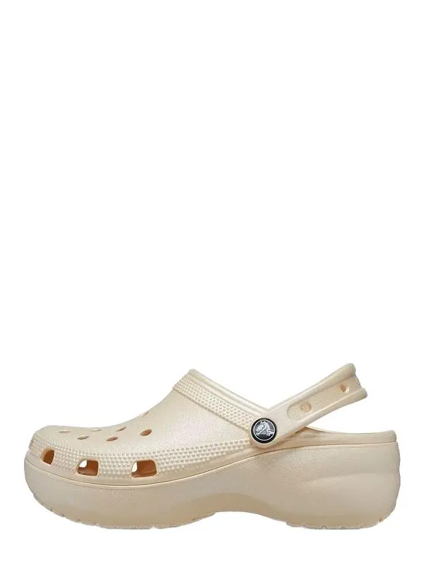 CROCS Classic Clog Platform Shimmer - Beige