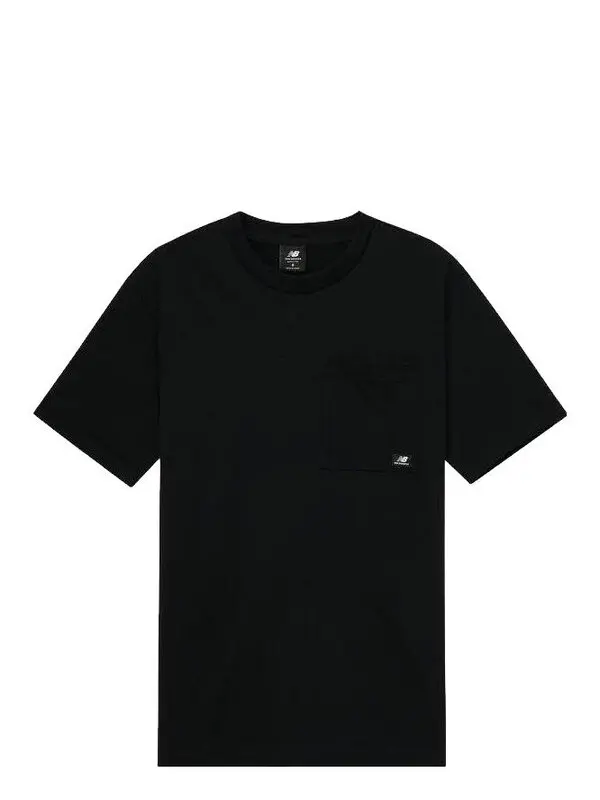 NEW BALANCE Essentials Pocket Fleece T-shirt Asia Sizing - Black
