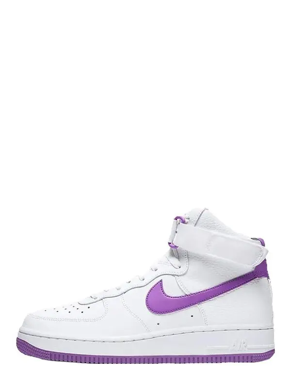 Nike Force 1 High Top Sneakers - White/purple