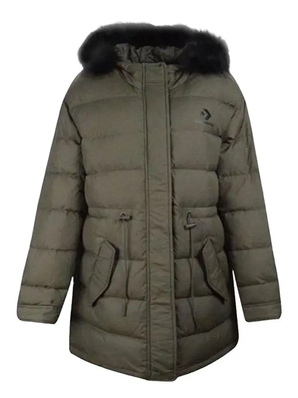 CONVERSE Long Down Jacket - Green