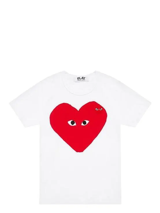 Play Comme Des Garcon Heart Logo T-shirt - White