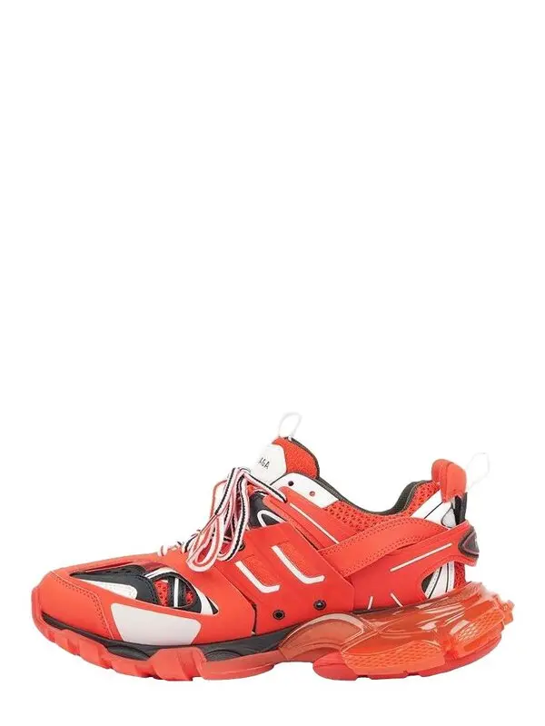 Balenciaga Track Clear Sole Low-top Sneakers - Red