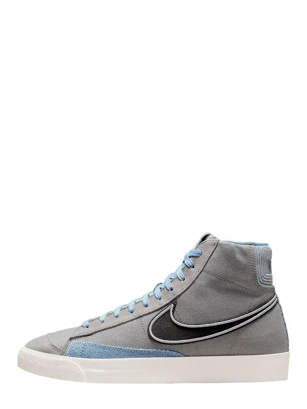 Nike Blazer Mid '77 Vintage High Top Sneakers - Gray/blue/white