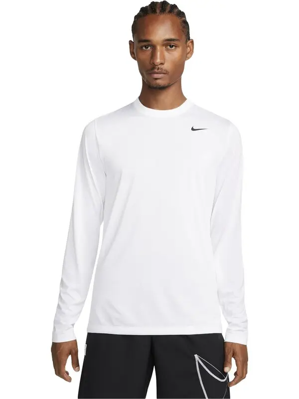 Nike Dri-fit Legend Long-sleeve Fitness T-shirt - White