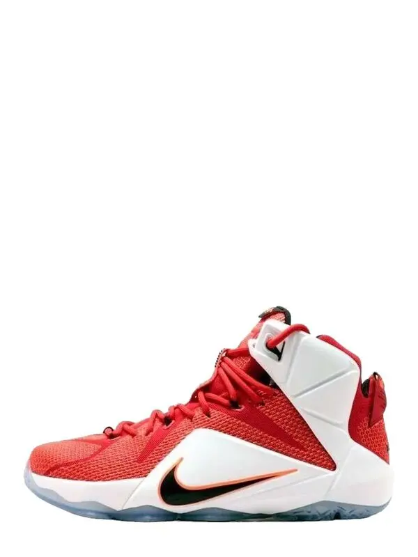 Nike Lebron 12 "heart Of A Lion" High Top Sneakers - Red/white/red