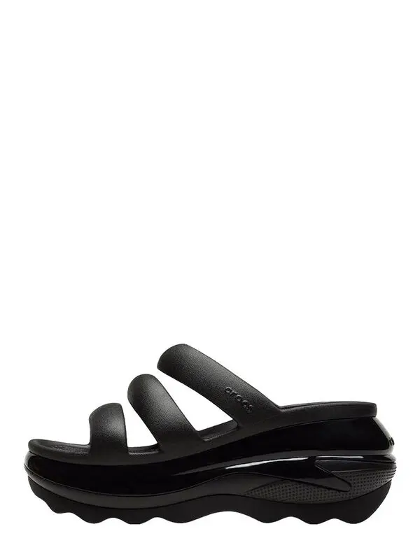 CROCS Mega Crush Triple Strap Platform Sandals - Black