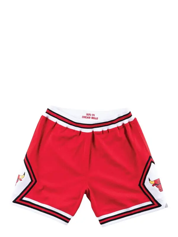 Mitchell & Ness Chicago Bulls Road Authentic Shorts 1975-76 - Red/white