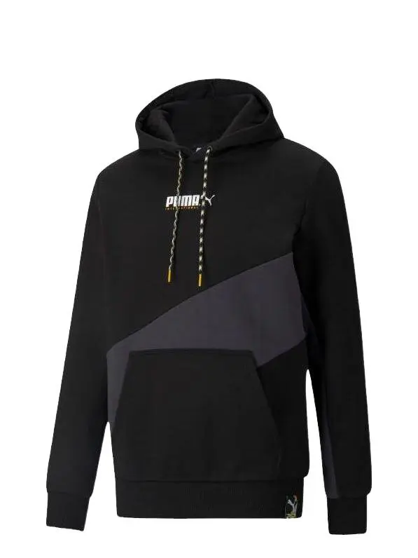 PUMA Logo Printed Hoodie - Black