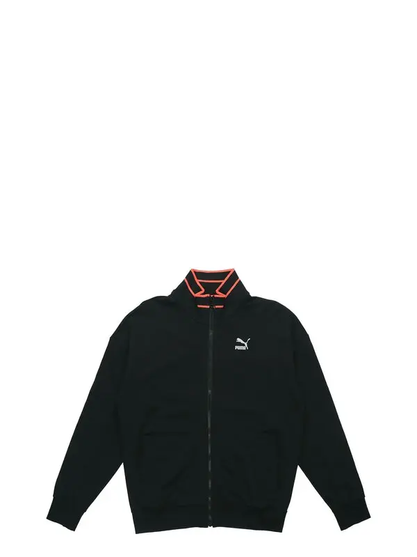 PUMA Tfs Stand Collar Zipper Casual Sports - Black