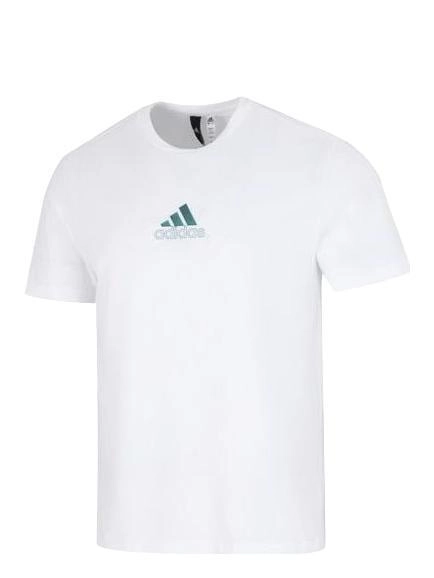 Adidas U Jf Ss Tee 2 Logo Athleisure Casual Sports Round Neck Short Sleeve White T-shirt - Default Color
