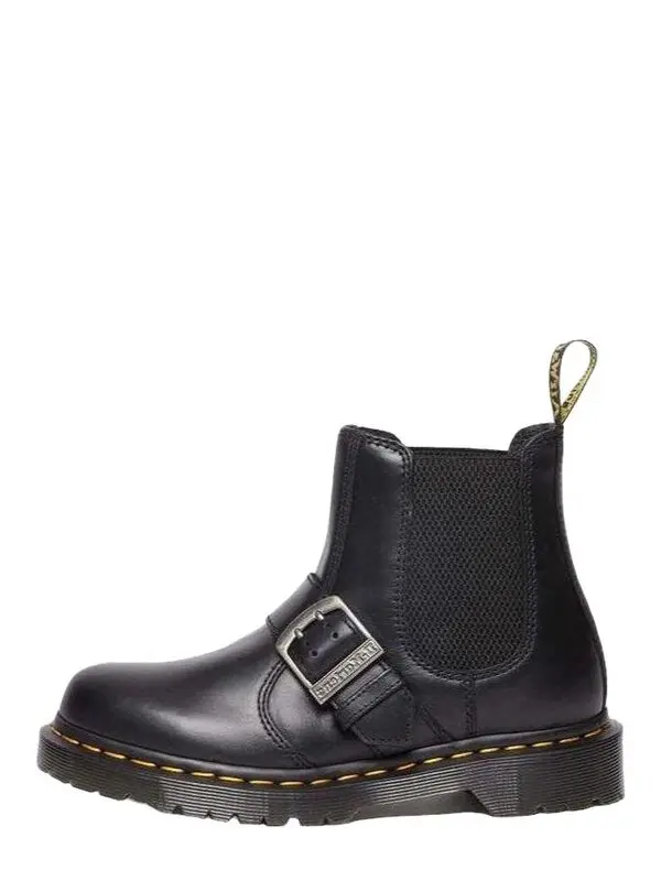 Dr. Martens 2976 Buckle Pull Up Leather Chelsea Boots - Black