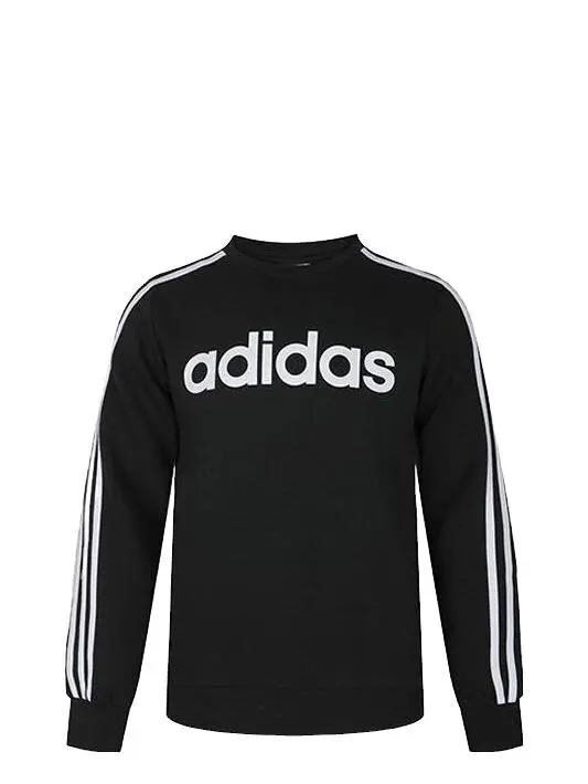 Adidas E 3s Crew Fl Round-neck Sweater - Black/white