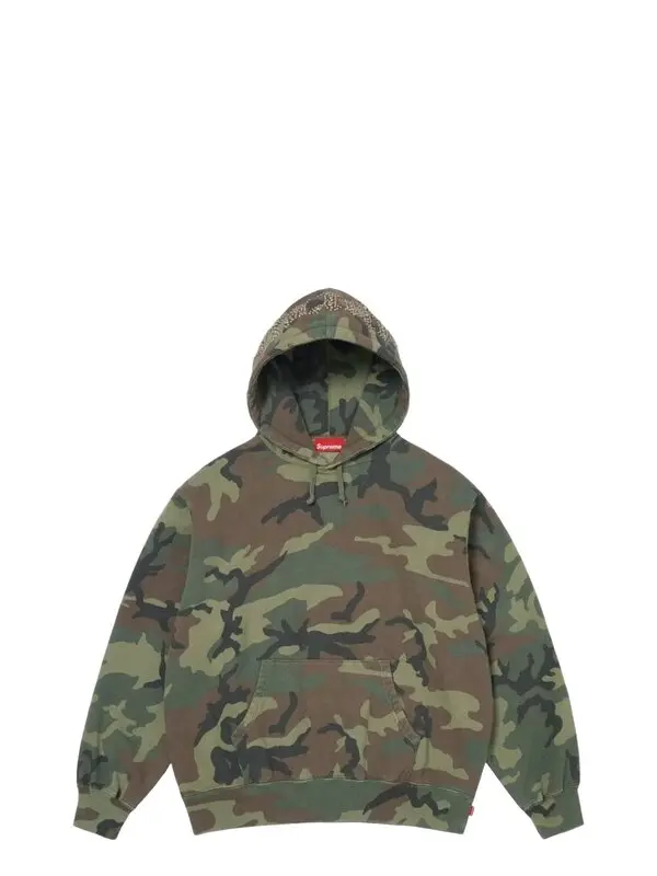 Supreme Ss26 Overdyed Studded Hooded Sweatshirt - Woodland Camo