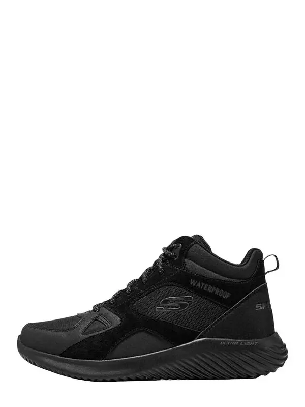 Sketchers Bounder Blast Back High Top Athletic Sneakers - Black
