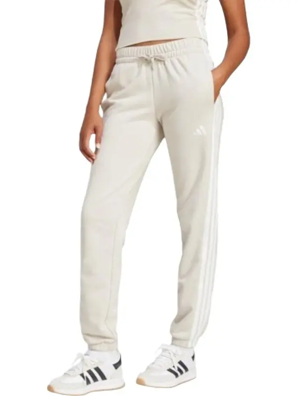 Adidas Essentials 3-stripes French Terry Cuff Pants - White