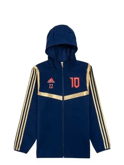 Adidas Falcon Zidane Soccer Training Hooded Jacket - Blue