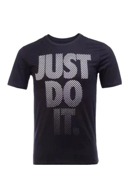 Nike Alphabet Printing Round Neck Pullover Black T-shirt - Default Color